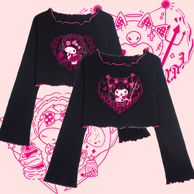 Kuromi Little Devil Crop Tops